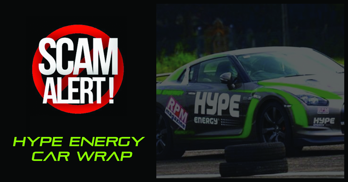 Car Wrap Scam Information - Hype Energy South Africa - Hype.com